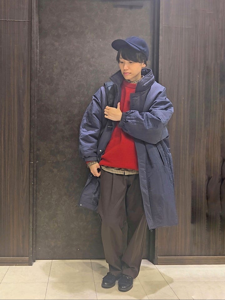 ドロー/DRAW 撥水ナイロン ビックシルエット 中綿コート(M 05黒